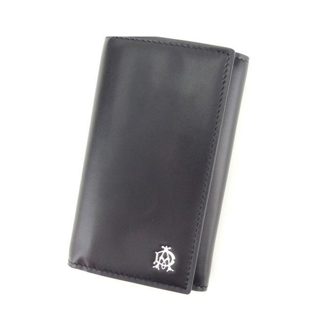 【BIGお買い物ラリー★30%OFFセール中】ダンヒル Dunhill キーケースウェセックス ブラック シルバー レディース 中古