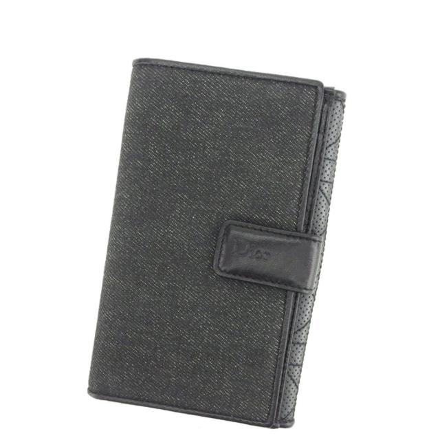 【BIGお買い物ラリー★30%OFFセール中】ディオール Dior 長財布ブラックデニム カナージュステッチ ブラック レディース 中古