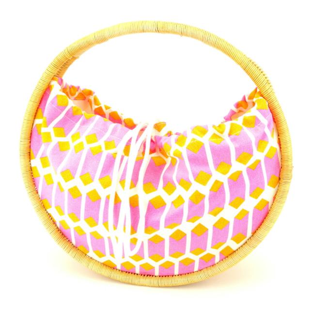 【BIGお買い物ラリー★30%OFFセール中】ケイトスペード Kate Spade ハンドバッグプリント ピンク ホワイト 白 オレンジ ベージュ レディース 中古