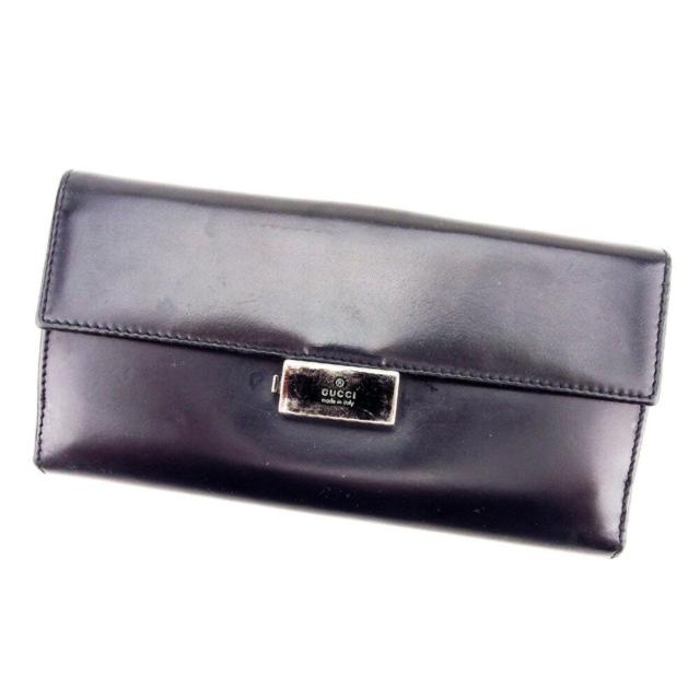【BIGお買い物ラリー★30%OFFセール中】グッチ GUCCI 長財布 ブラック レディース 中古
