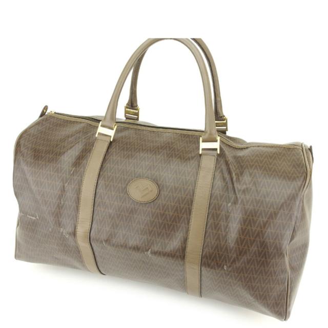 【BIGお買い物ラリー★30%OFFセール中】マリオ・ヴァレンティノ MARIO VALENTINO ボストンバッグMVマーク ブラウン ゴールド レディース 中古