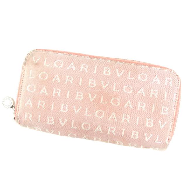 【BIGお買い物ラリー★30%OFFセール中】ブルガリ BVLGARI 長財布ロゴマニア ピンク レディース 中古
