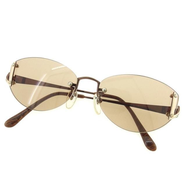 【BIGお買い物ラリー★30%OFFセール中】ヴァレンティノ VALENTINO サングラス ブラウン レディース 中古