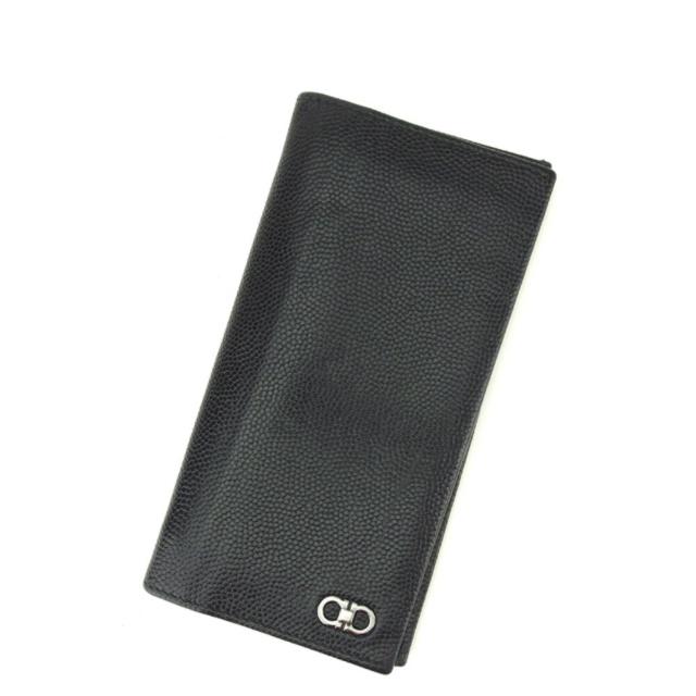 【X'masセール★30%OFF】サルヴァトーレフェラガモ Salvatore Ferragamo 長財布ガンチーニ ブラック レディース 中古