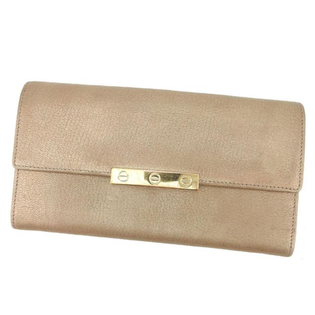 【BIGお買い物ラリー★30%OFFセール中】カルティエ CARTIER 長財布ラブコレクション ゴールド系 レディース 中古