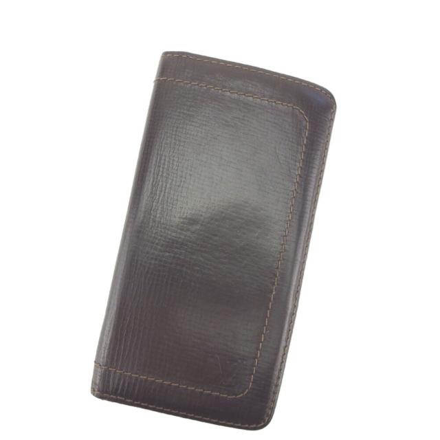 【BIGお買い物ラリー★30%OFFセール中】ルイ・ヴィトン LOUIS VUITTON 札入れユタ ポルトバルール・カルトクレディ ブラウン レディース 中古