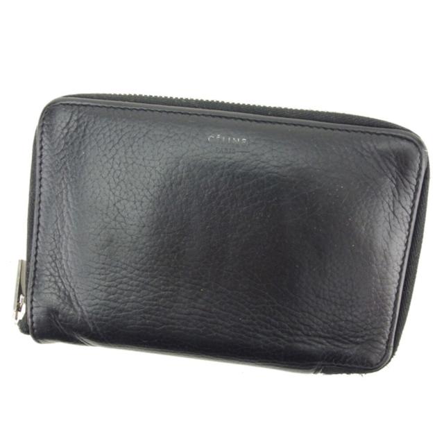 【X'masセール★30%OFF】セリーヌ CELINE 二つ折り財布 ブラック レディース 中古