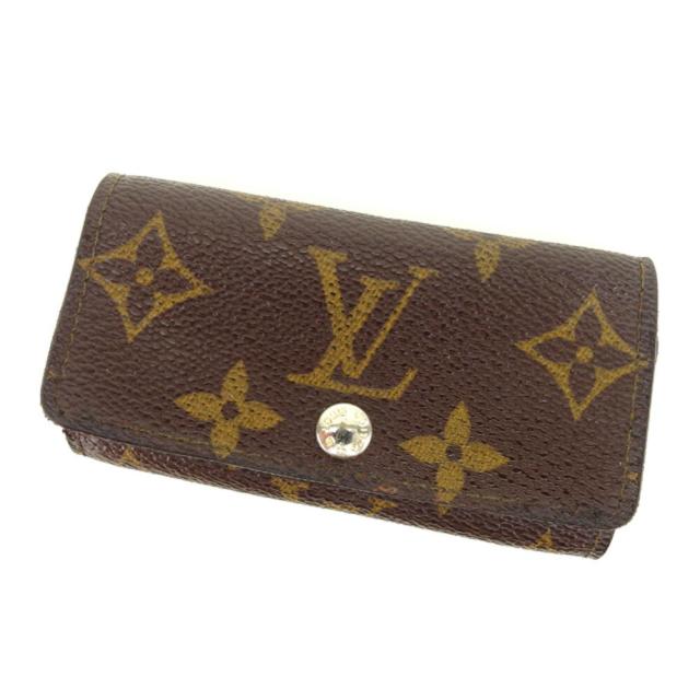 【BIGお買い物ラリー★30%OFFセール中】ルイ・ヴィトン LOUIS VUITTON キーケースモノグラム ミュルティクレ4 ブラウン レディース 中古