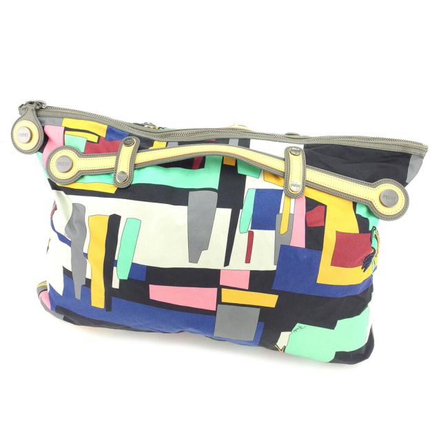 【X'masセール★30%OFF】エミリオプッチ Emilio Pucci ボストンバッグプッチ模様 ピンク オレンジ ネイビー ベージュブラック レディース 中古