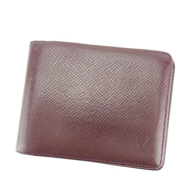 【BIGお買い物ラリー★30%OFFセール中】ルイ・ヴィトン LOUIS VUITTON 札入れタイガ ポルト ビエ･6カルト クレディ ボルドー レディース 中古