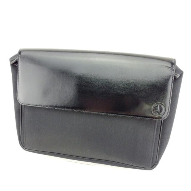 【BIGお買い物ラリー★30%OFFセール中】ダンヒル Dunhill クラッチバッグdマーク ブラック レディース 中古