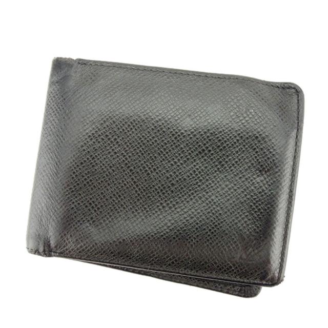 【BIGお買い物ラリー★30%OFFセール中】ルイ・ヴィトン LOUIS VUITTON 札入れタイガ ポルトビエ9カルトクレディ ブラック レディース 中古