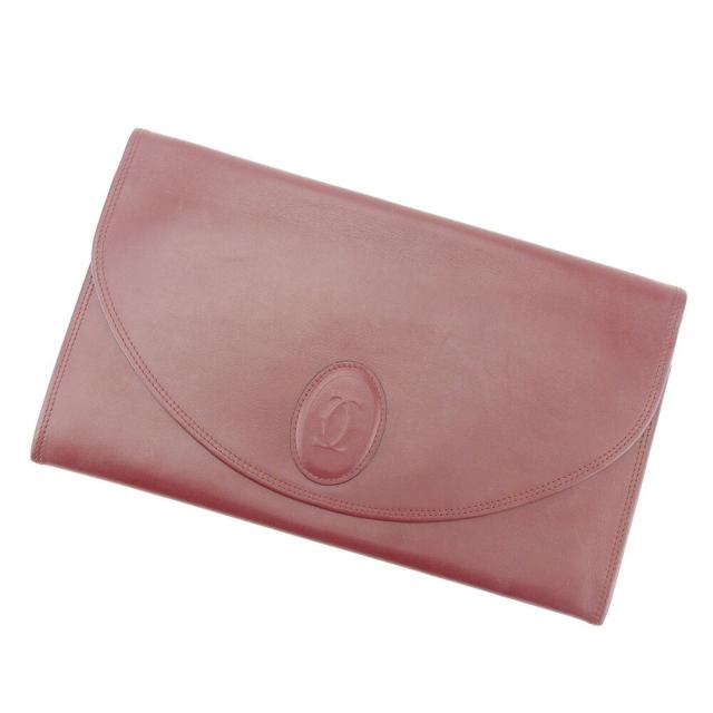 【BIGお買い物ラリー★30%OFFセール中】カルティエ CARTIER クラッチバッグマストライン ボルドー レディース 中古