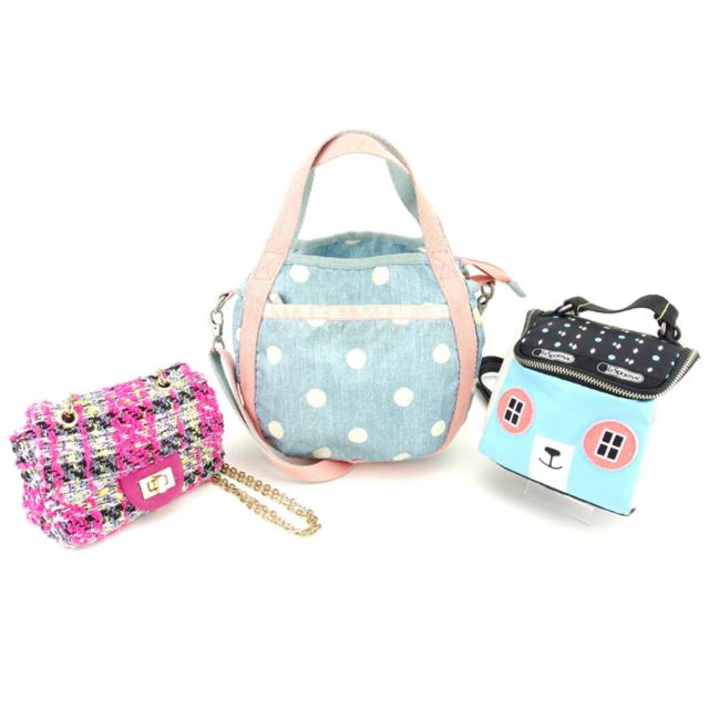 【BIGお買い物ラリー★30%OFFセール中】レスポートサック LeSportsac ショルダーバッグキッズ3点セット チェーンショルダーバッグ 54780 レディース 中古