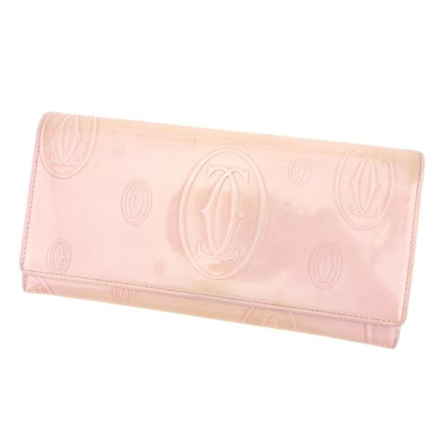 【BIGお買い物ラリー★30%OFFセール中】カルティエ CARTIER 長財布ハッピーバースデー ピンク レディース 中古