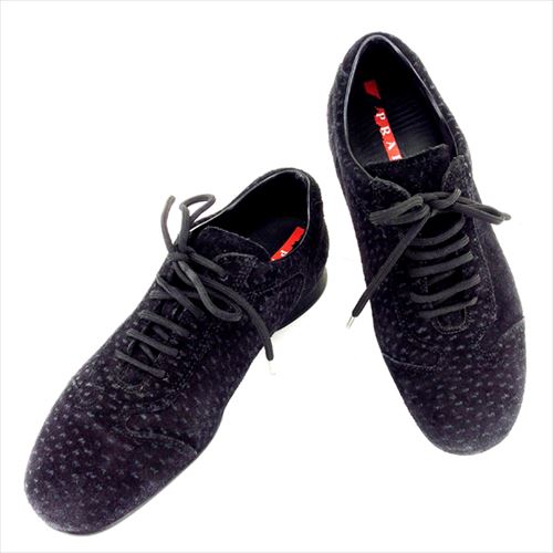 【BIGお買い物ラリー★30%OFFセール中】プラダ PRADA スニーカー #35 ブラック レディース 中古