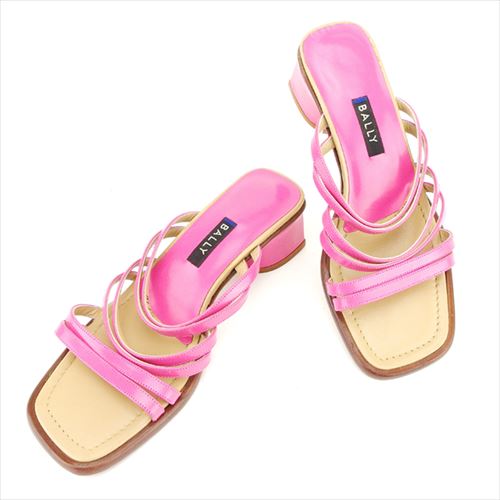 【BIGお買い物ラリー★30%OFFセール中】バリー BALLY サンダル #5 ピンク ベージュ レディース 中古