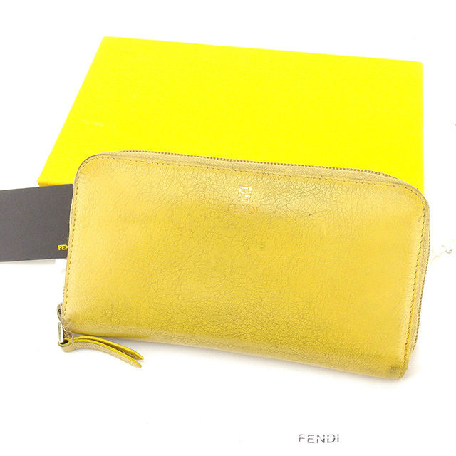 【BIGお買い物ラリー★30%OFFセール中】フェンディ FENDI 長財布 ベージュ レディース 中古