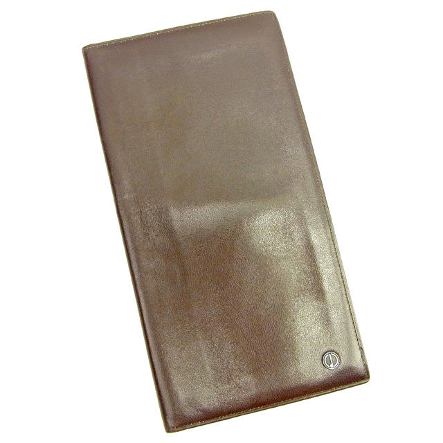 【BIGお買い物ラリー★30%OFFセール中】ダンヒル Dunhill 札入れ ダークブラウン レディース 中古