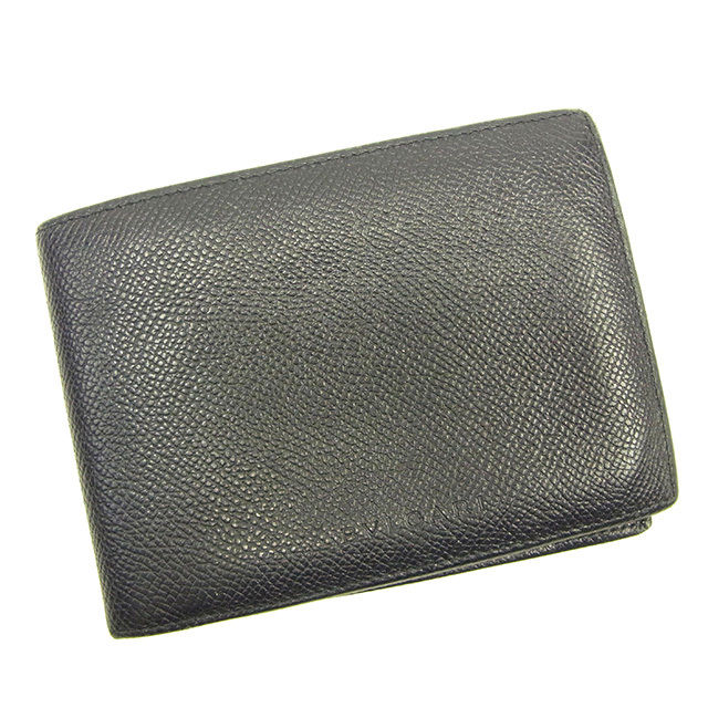 【BIGお買い物ラリー★30%OFFセール中】ブルガリ BVLGARI 札入れロゴ ブラック レディース 中古