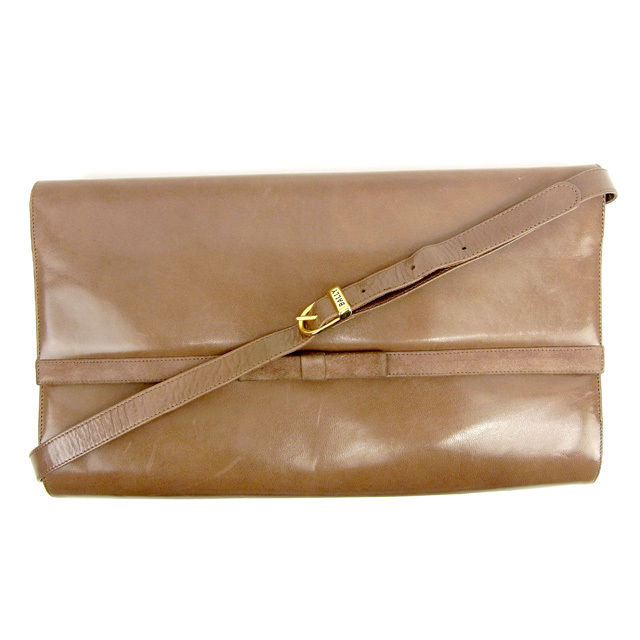 【BIGお買い物ラリー★30%OFFセール中】バリー BALLY ショルダーバッグリボンモチーフ ブラウン系 レディース 中古