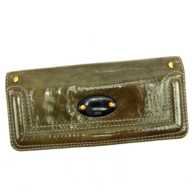【X'masセール★30%OFF】クロエ Chloe 長財布 ブラウン系 レディース 中古
