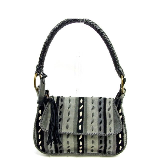 【BIGお買い物ラリー★30%OFFセール中】ミッソーニ Missoni ショルダーバッグ ブラック×グレー レディース 中古