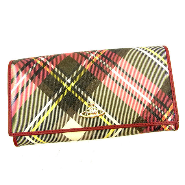 【BIGお買い物ラリー★30%OFFセール中】ヴィヴィアンウエストウッド Vivienne Westwood 長財布オーブ レッド系 レディース 中古