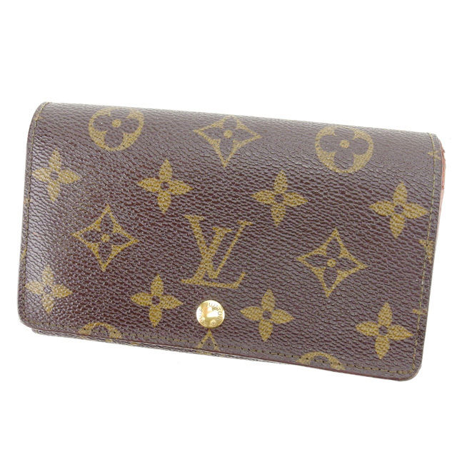 【X'masセール★30%OFF】ルイ・ヴィトン LOUIS VUITTON 長財布モノグラム ポルトモネビエトレゾール ブラウン レディース 中古