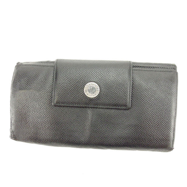 【BIGお買い物ラリー★30%OFFセール中】ブルガリ BVLGARI 長財布ブルガリブルガリ ブラック×シルバー レディース 中古
