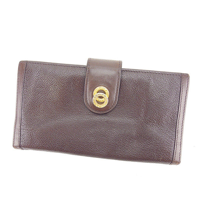 【BIGお買い物ラリー★30%OFFセール中】ブルガリ BVLGARI 長財布ドッピオトンド ブラウン×ゴールド レディース 中古