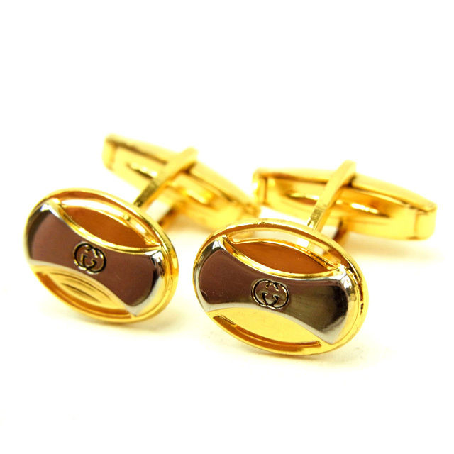 【X'masセール★30%OFF】グッチ GUCCI カフスダブルＧ ゴールド×シルバー レディース 中古