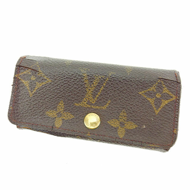 【BIGお買い物ラリー★30%OFFセール中】ルイ・ヴィトン LOUIS VUITTON キーケースモノグラム ミュルティクレ4 ブラウン レディース 中古
