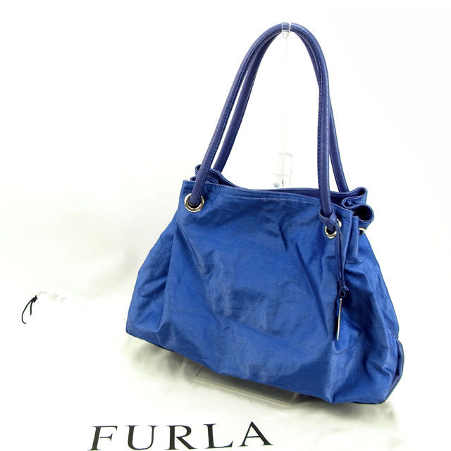 【BIGお買い物ラリー★30%OFFセール中】フルラ Furla トートバッグ ブルー レディース 中古