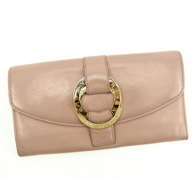 【BIGお買い物ラリー★30%OFFセール中】ブルガリ BVLGARI 長財布ドッピオトンド ピンク レディース 中古