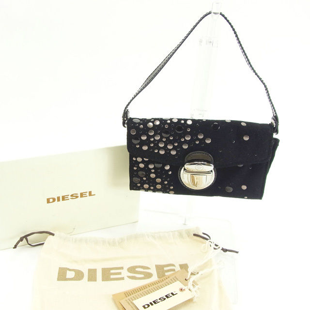 【BIGお買い物ラリー★30%OFFセール中】ディーゼル DIESEL ハンドバッグ ブラック レディース 中古