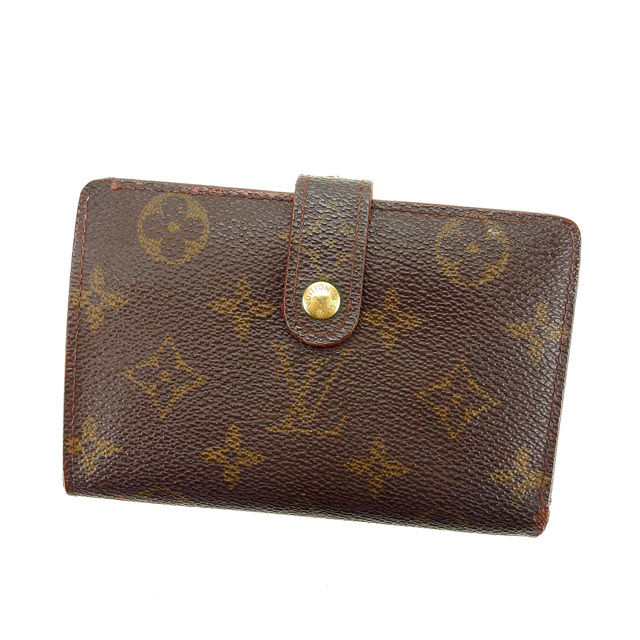 【X'masセール★30%OFF】ルイ・ヴィトン LOUIS VUITTON 二つ折り財布モノグラム ポルトモネビエヴィエノワ ブラウン レディース 中古