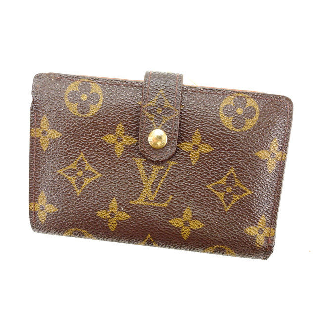 【BIGお買い物ラリー★30%OFFセール中】ルイ・ヴィトン LOUIS VUITTON 二つ折り財布モノグラム ポルトモネビエヴィエノワ ブラウン レディース 中古