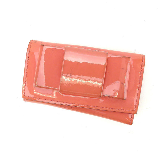 【BIGお買い物ラリー★30%OFFセール中】ミュウミュウ MIUMIU キーケース ピンク レディース 中古