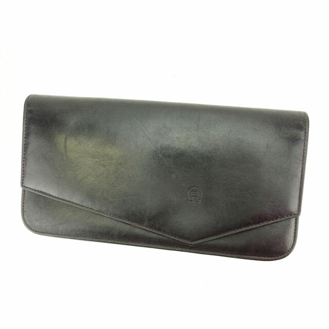 【BIGお買い物ラリー★30%OFFセール中】長財布ロゴモチーフ ブラック レディース 中古