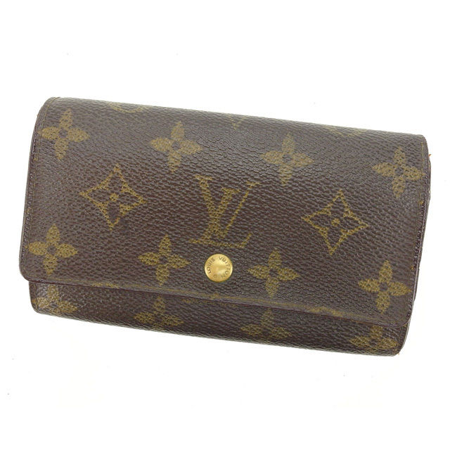 【BIGお買い物ラリー★30%OFFセール中】ルイ・ヴィトン LOUIS VUITTON 二つ折り財布モノグラム ポルトモネジップ ブラウン レディース 中古