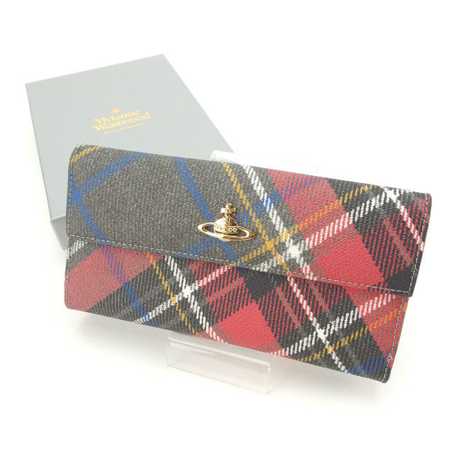 【X'masセール★30%OFF】ヴィヴィアンウエストウッド Vivienne Westwood 長財布オーブ 14072 レディース 中古