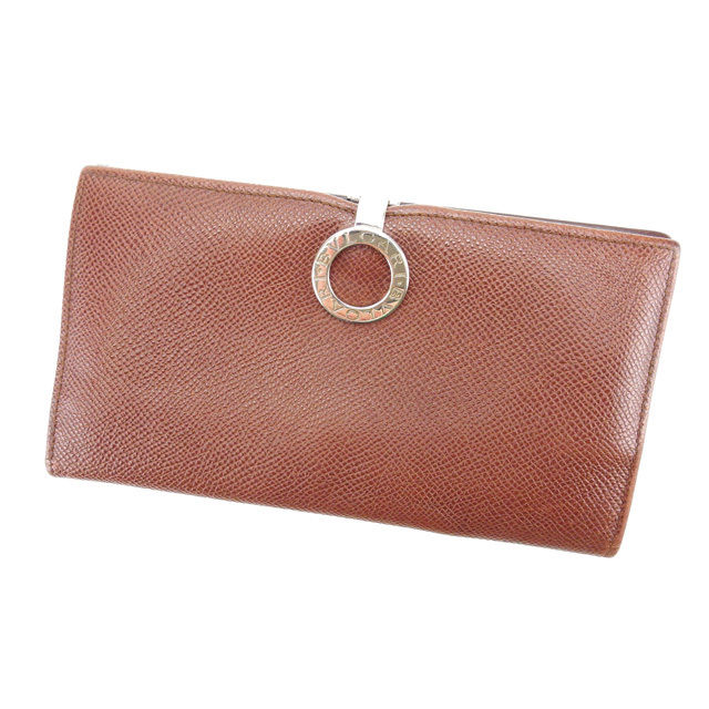 【BIGお買い物ラリー★30%OFFセール中】ブルガリ BVLGARI 長財布ブルガリブルガリ ブラウン×シルバー レディース 中古
