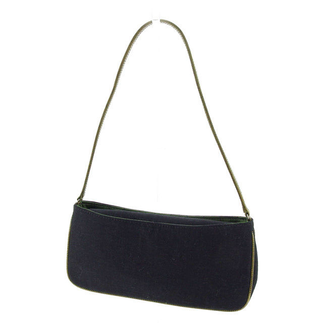 【BIGお買い物ラリー★30%OFFセール中】ケイトスペード Kate Spade ショルダーバッグパイソン ブラック×グリーン レディース 中古