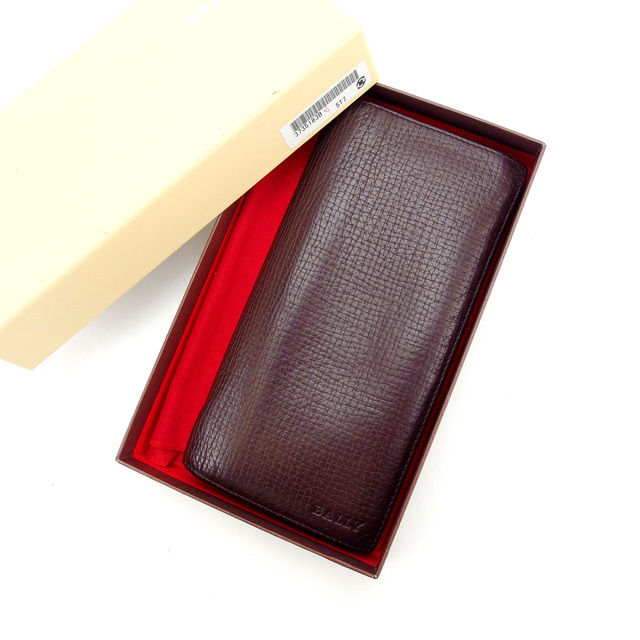 【X'masセール★30%OFF】バリー BALLY 長財布 ブラウン レディース 中古