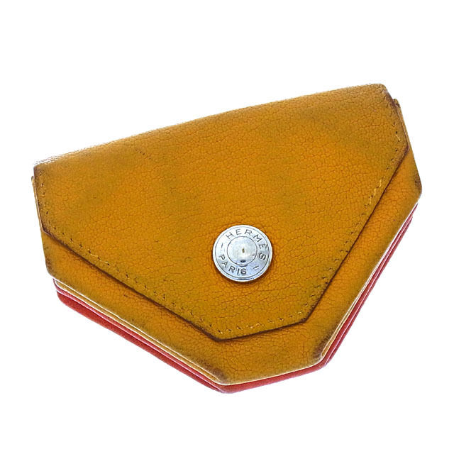 【BIGお買い物ラリー★30%OFFセール中】エルメス HERMES ケース三角フォルム ルカランユイット オレンジ×イエロー系 レディース 中古
