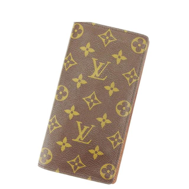 【X'masセール★30%OFF】ルイ・ヴィトン LOUIS VUITTON 長財布モノグラム ポルトフォイユ・ブラザ ブラウン レディース 中古