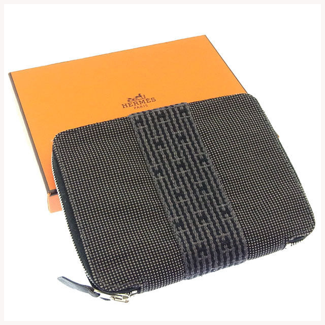 【BIGお買い物ラリー★30%OFFセール中】エルメス HERMES 手帳カバーエールライン アジェンダ グレー 灰色 ブラック レディース 中古 BIGお買い物ラリー☆20％OFFセール中】エルメス HERMES 手帳カバー