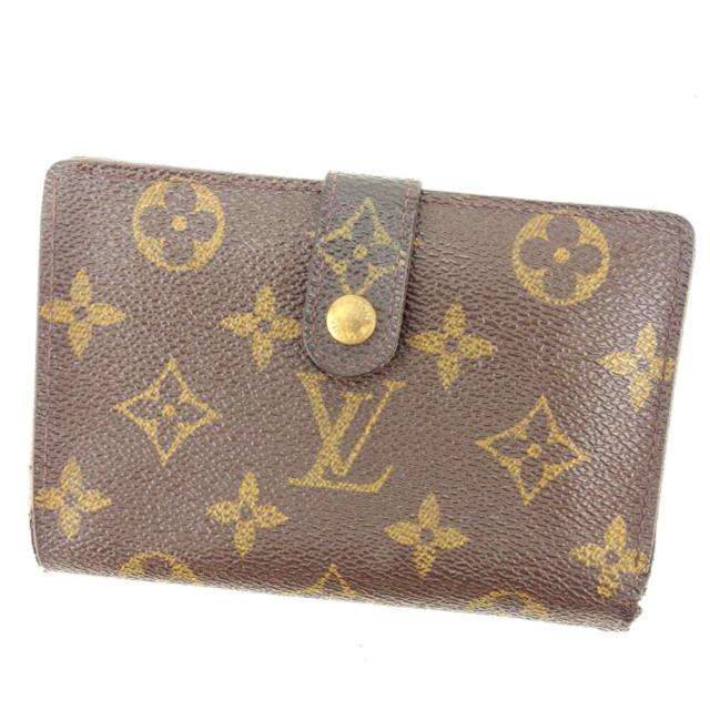 【BIGお買い物ラリー★30%OFFセール中】ルイ・ヴィトン LOUIS VUITTON 二つ折り財布モノグラム /ポルトモネ　ビエヴィエノワ ブラウン レディース 中古