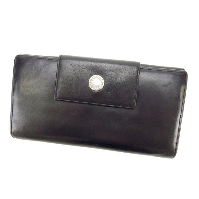 【BIGお買い物ラリー★30%OFFセール中】ブルガリ BVLGARI 長財布 ブラック レディース 中古